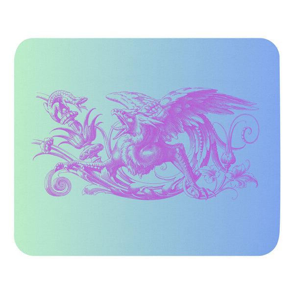 Gryphon Design Purple Gryphon Green Blue Gradient Mouse Pad 8.7″ × 7.1 ...