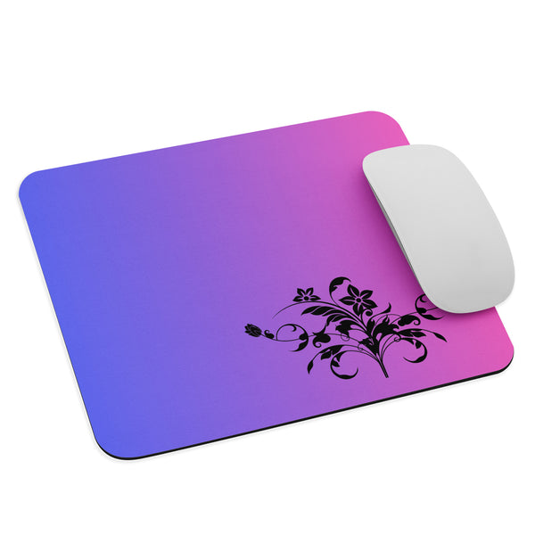 Floral Filigree Bouquet Design Purple Pink Gradient Mouse Pad 8.7″ × 7 ...