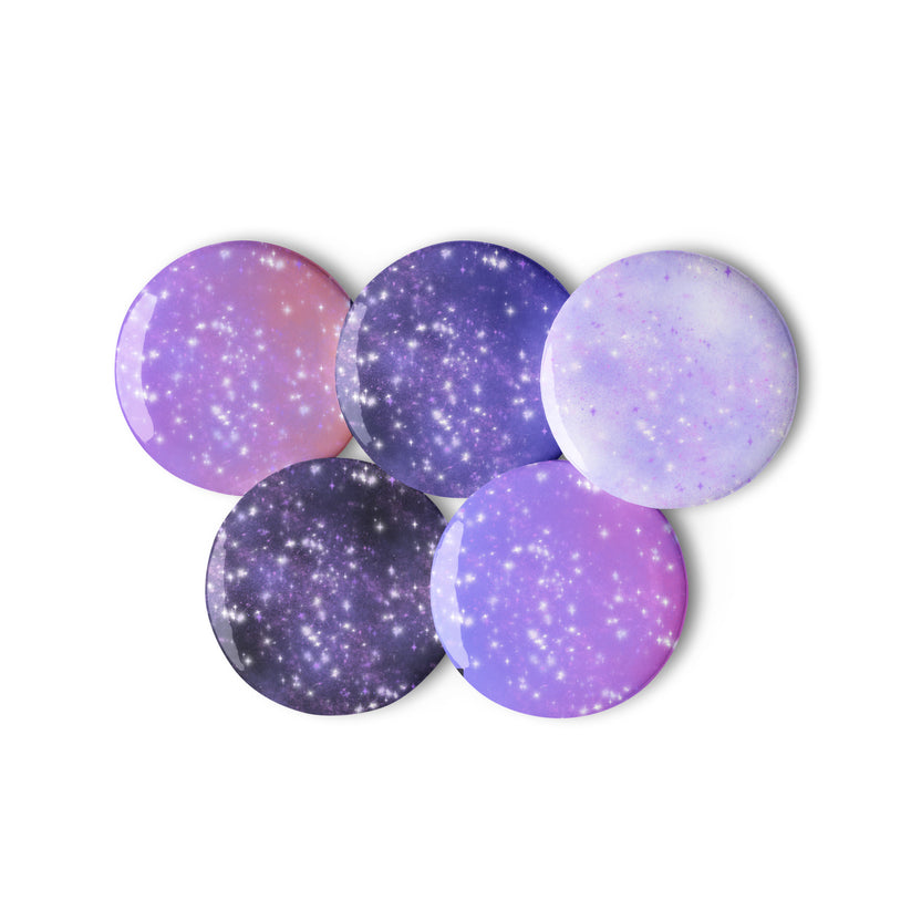 Quest Purple Galaxy Pin Button Set of 5 (2.25″) – My Oh Miscellaneous